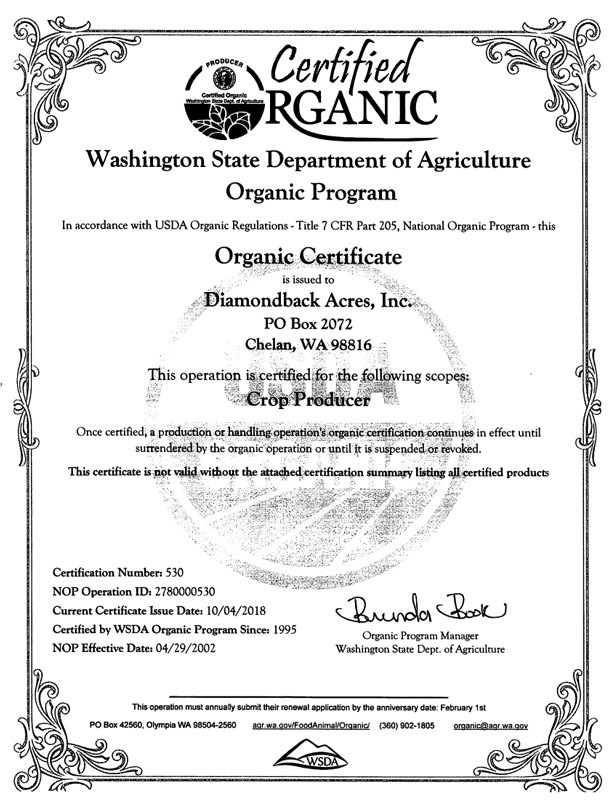 Our Organic Promise - Agrarian Angel